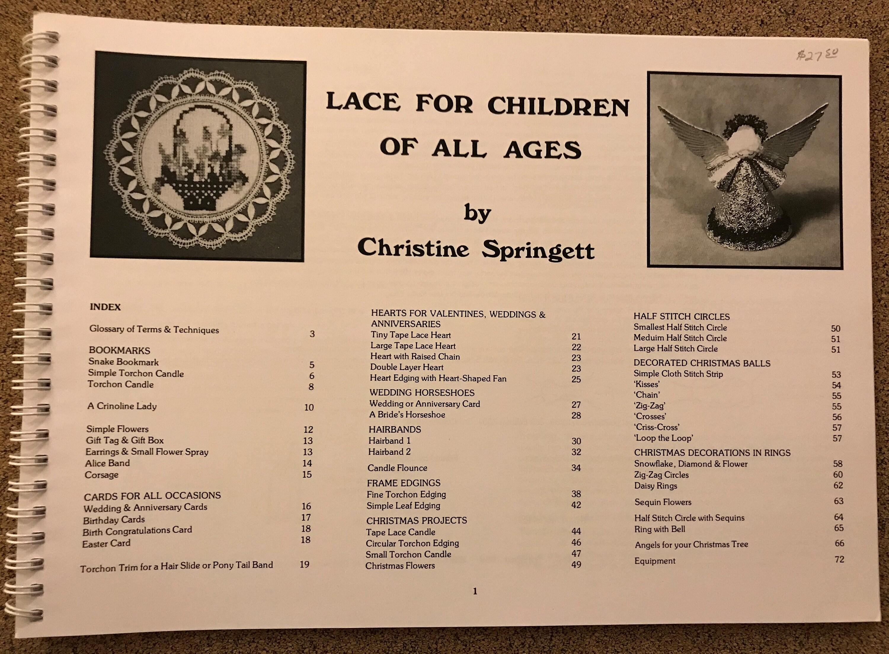Springett Bobbin Lace Books Christmas Lace 24.50 Lace for - Etsy