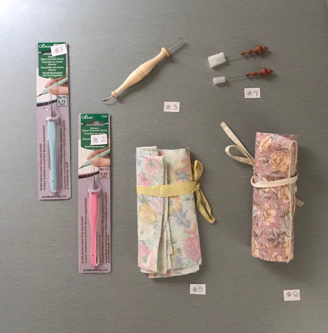 Bobbin Lace Tools 9.50-11.50 Ea Crochet Hook in .6 Mm or .75 Mm, Large ...