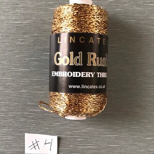 Metallic Bobbin Lace Thread - Gold Rush Embroidery Thread 100 Meters ...