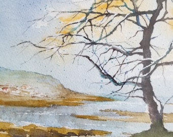 Lake Original Water Color Painting on Paper - Etsy