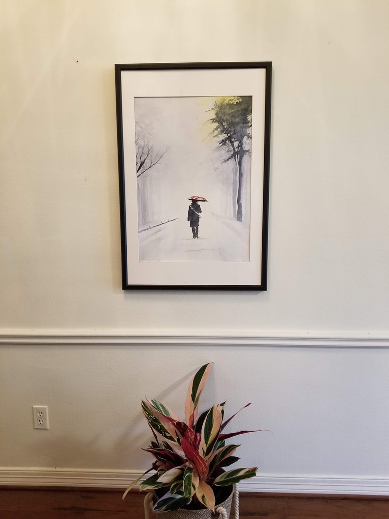 Lone Man - Original Water Color Painting on Paper - Etsy