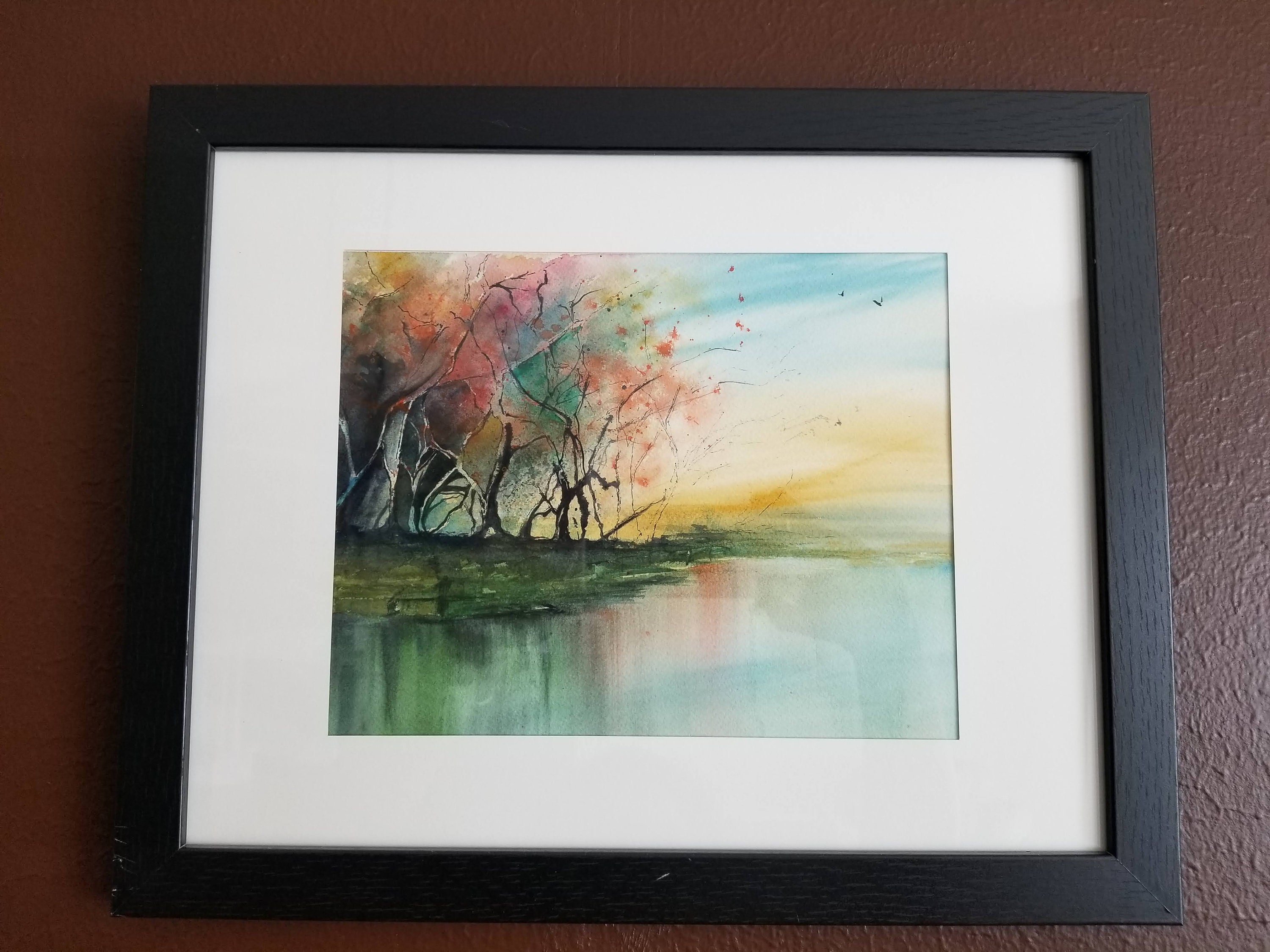 Lake - Original Water Color Painting on Paper - Etsy