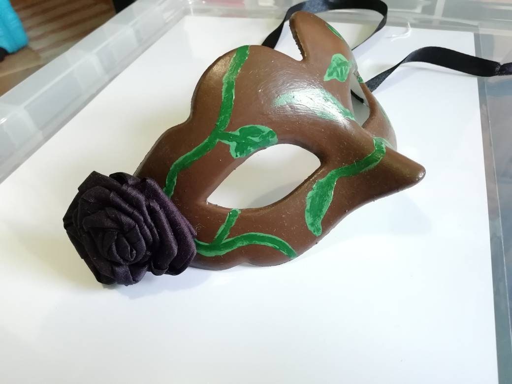 Hand-painted Rose Mask and Legend Scroll - Etsy