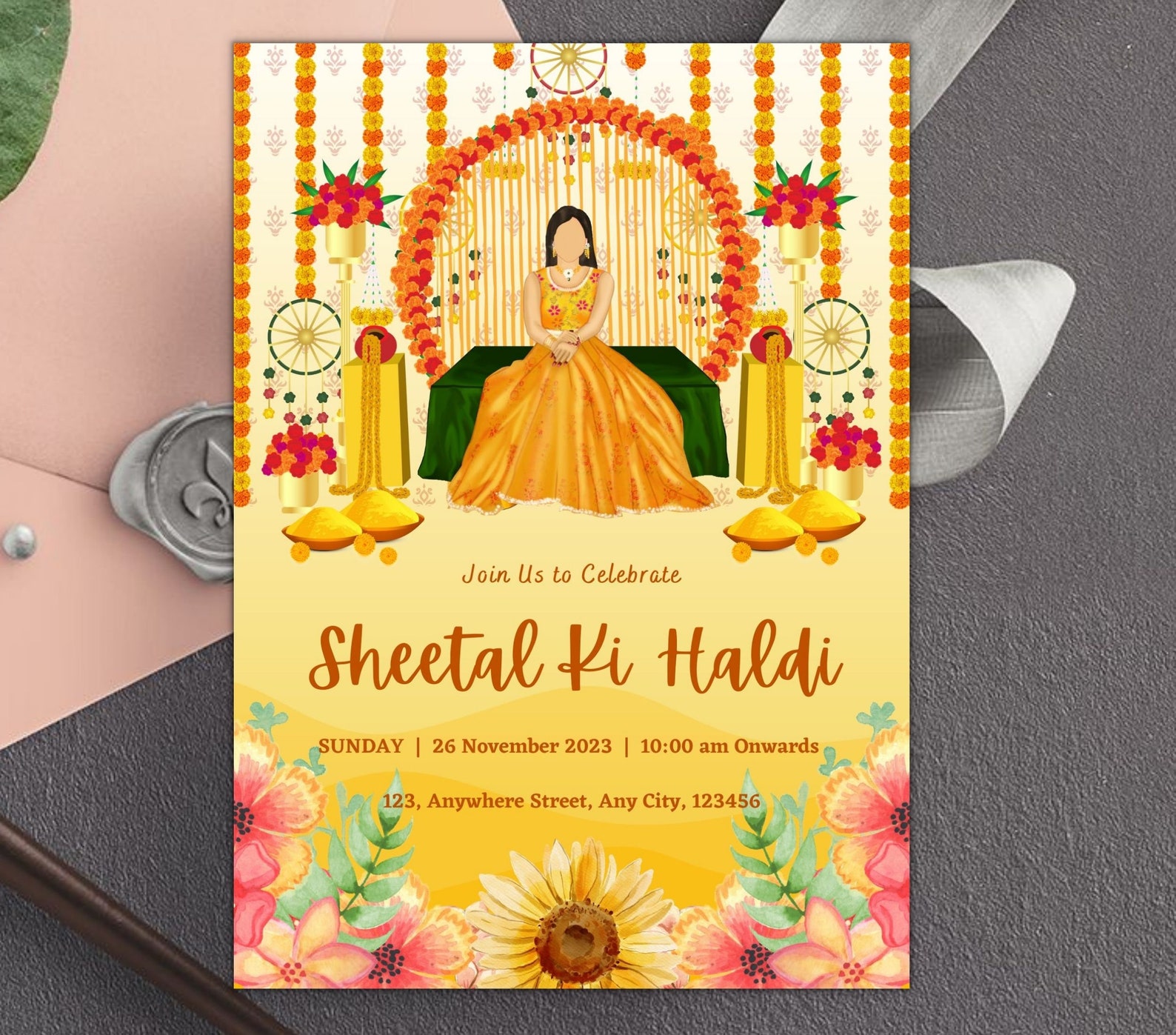 Haldi Invitation | Indian Haldi Digital Invitation | Haldi Mobile ...