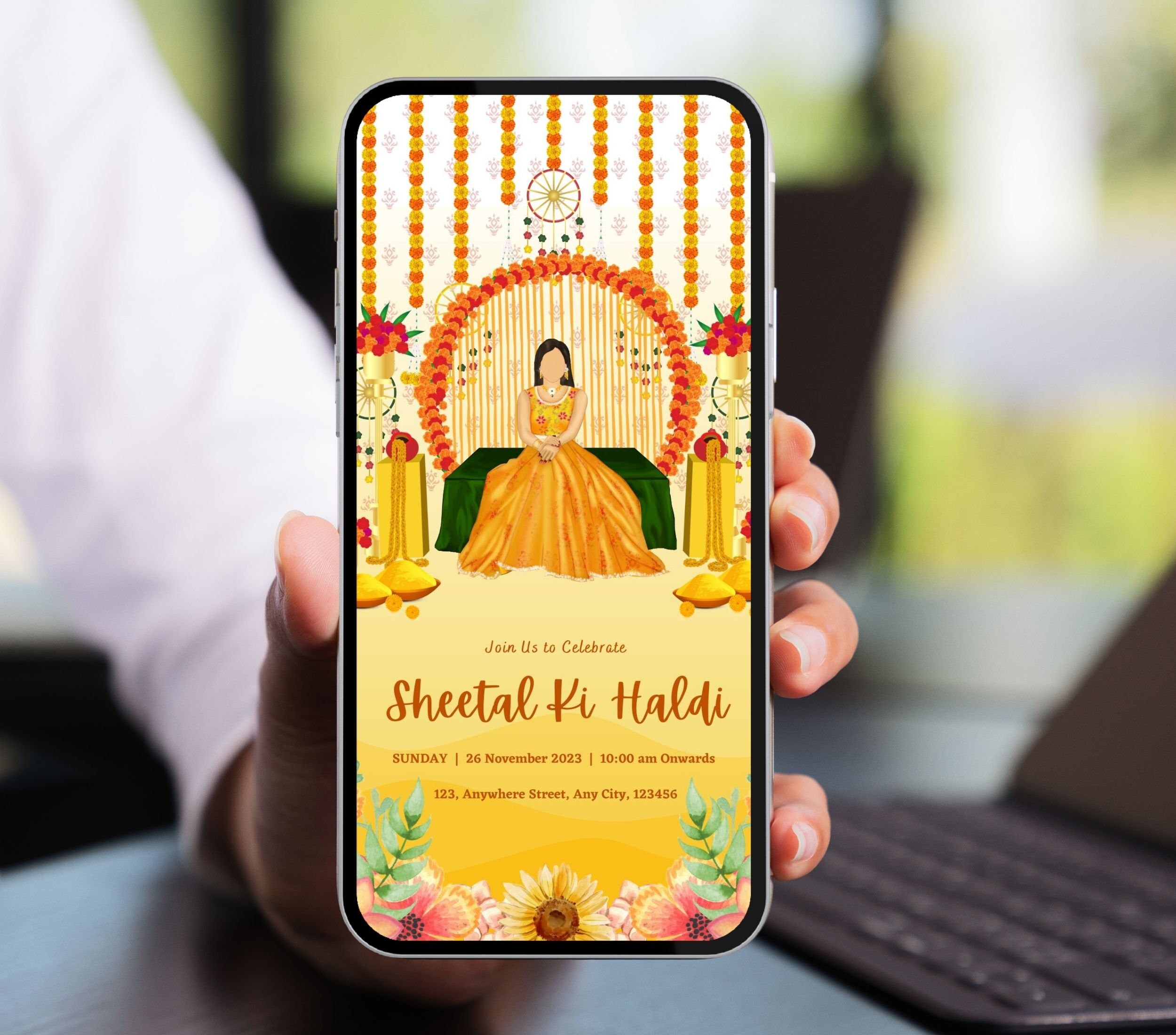Haldi Invitation | Indian Haldi Digital Invitation | Haldi Mobile ...