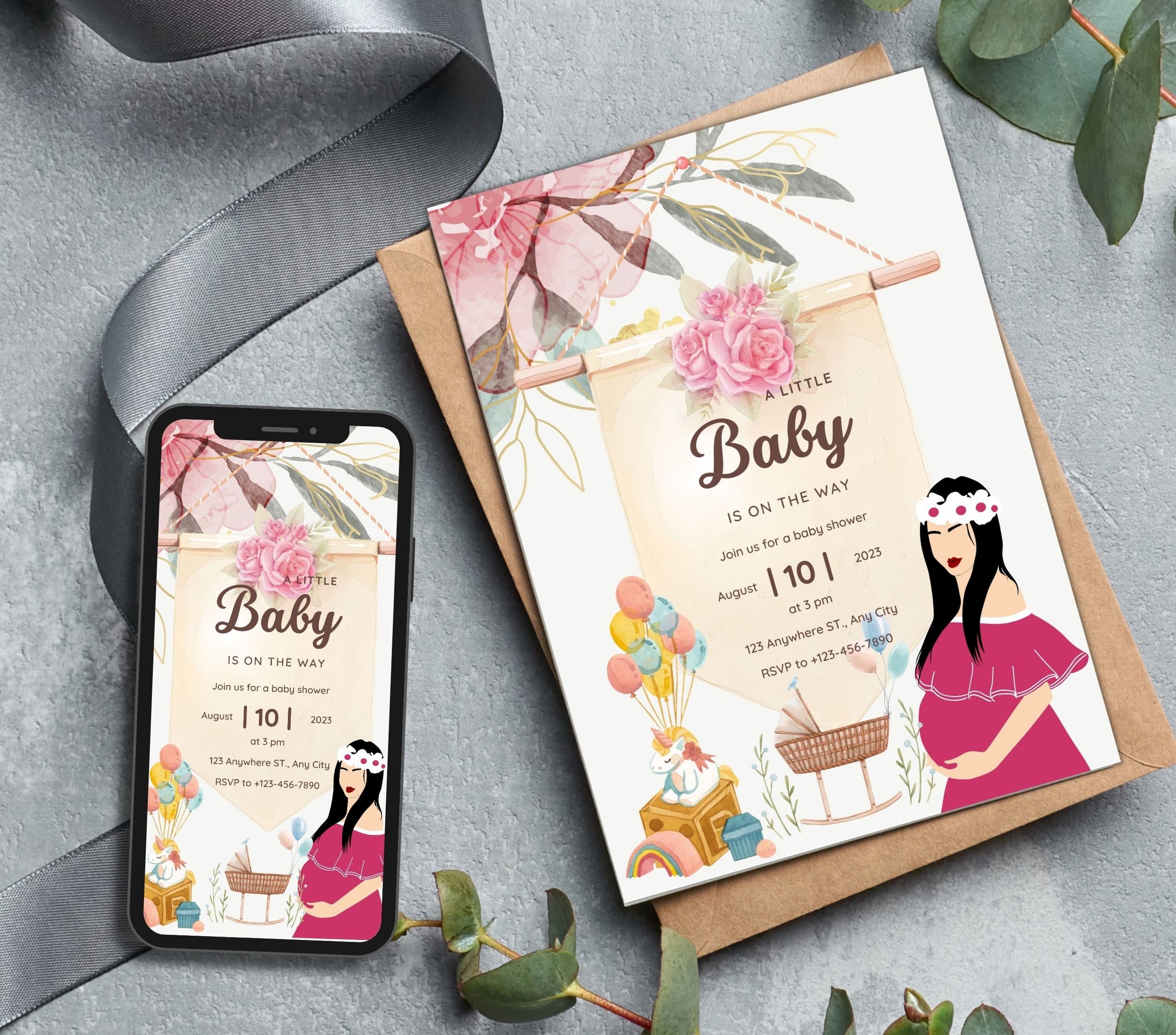 Cute Welcoming Little Baby Shower Invitation| Baby Shower Invitation ...