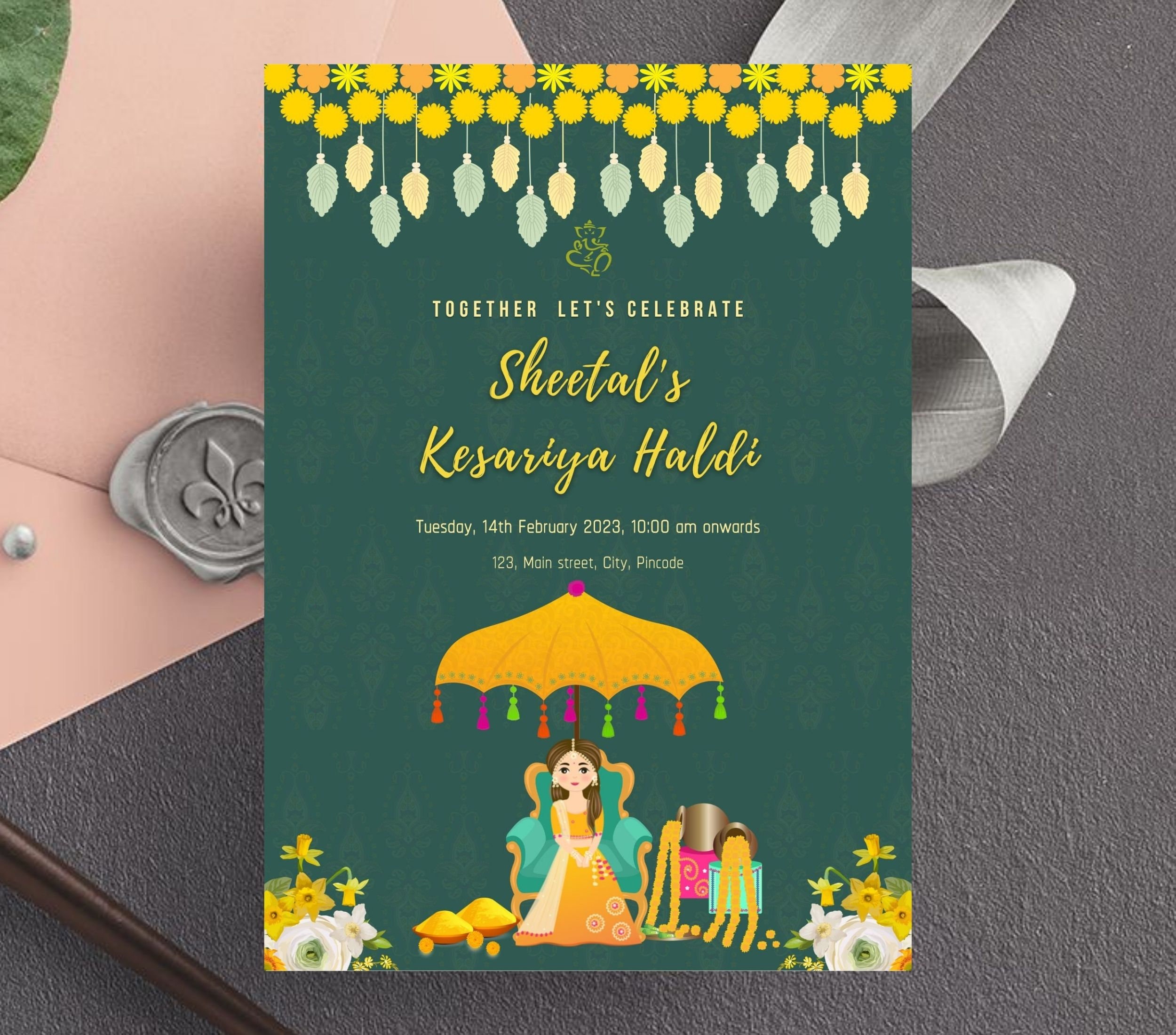 Haldi Invitation | Indian Haldi Digital Invitation | Haldi Mobile ...