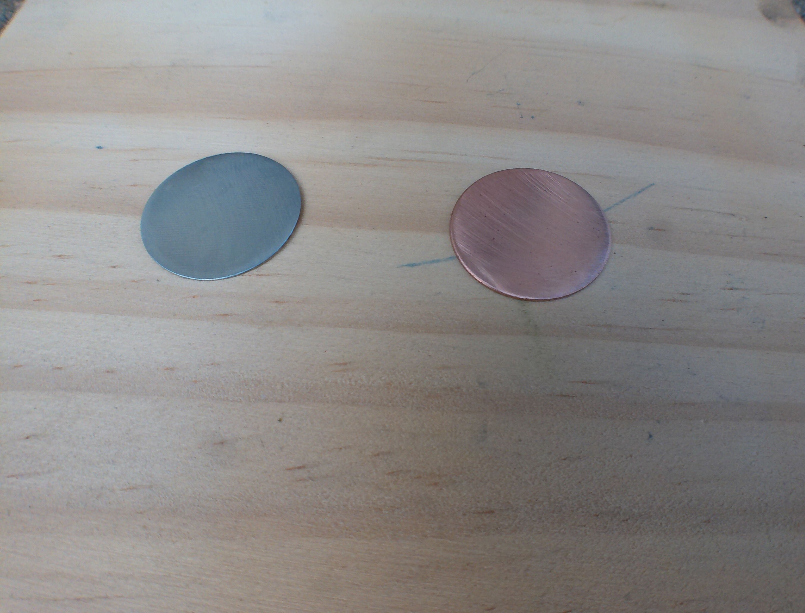 Pure Copper/zinc Discs 1" Diameter by .02" Thick - Etsy