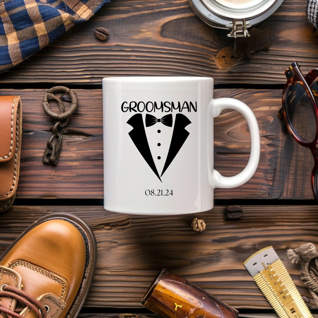 Personalized Groomsmen Gift Ceramic Customizable Mug Wedding Favour ...