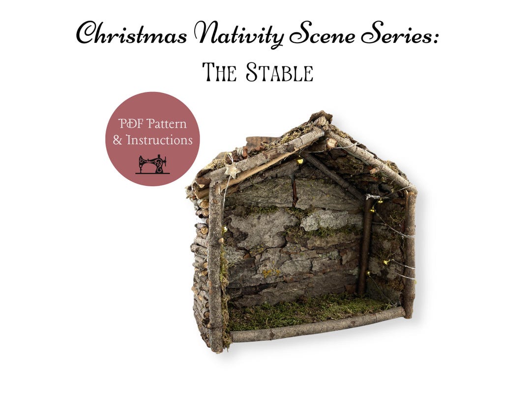 Nativity Scene Series PDF Pattern the Stable Felt Hand Sewing Tutorial ...
