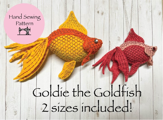 Goldfish Hand Embroidery Pattern for Felt / Intermediate Level | Etsy