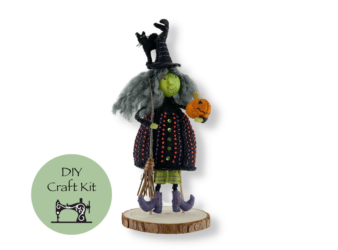 Halloween Home Decor Witch Tabitha DIY Craft Kit / Halloween Craft ...