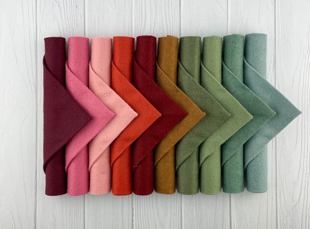 Cottagecore Palette / Merino Wool Blend Felt Sheets Size 9x12 / Felt ...