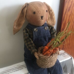 Bunny Rabbit Sewing Epattern / Folk Art DIY Country Craft / Fabric ...