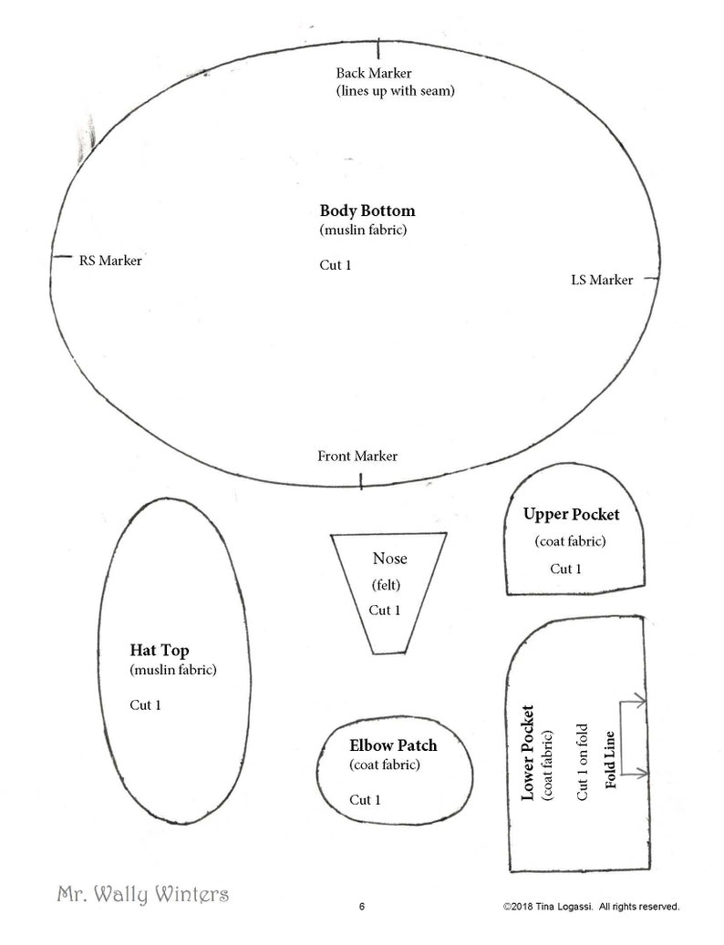 Primitive Snowman Sewing PDF PATTERN / Mr. Wally Winters | Etsy
