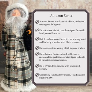 One of a Kind Handmade Autumn Inspired Santa Figure - Etsy