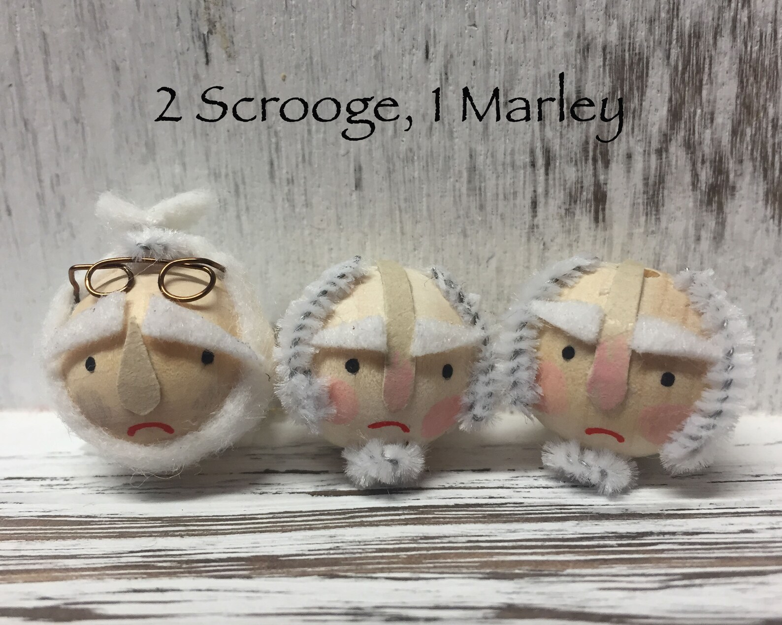 Scrooge and Marley Completed Heads Mmmcrafts Ebenezer Christmas ...