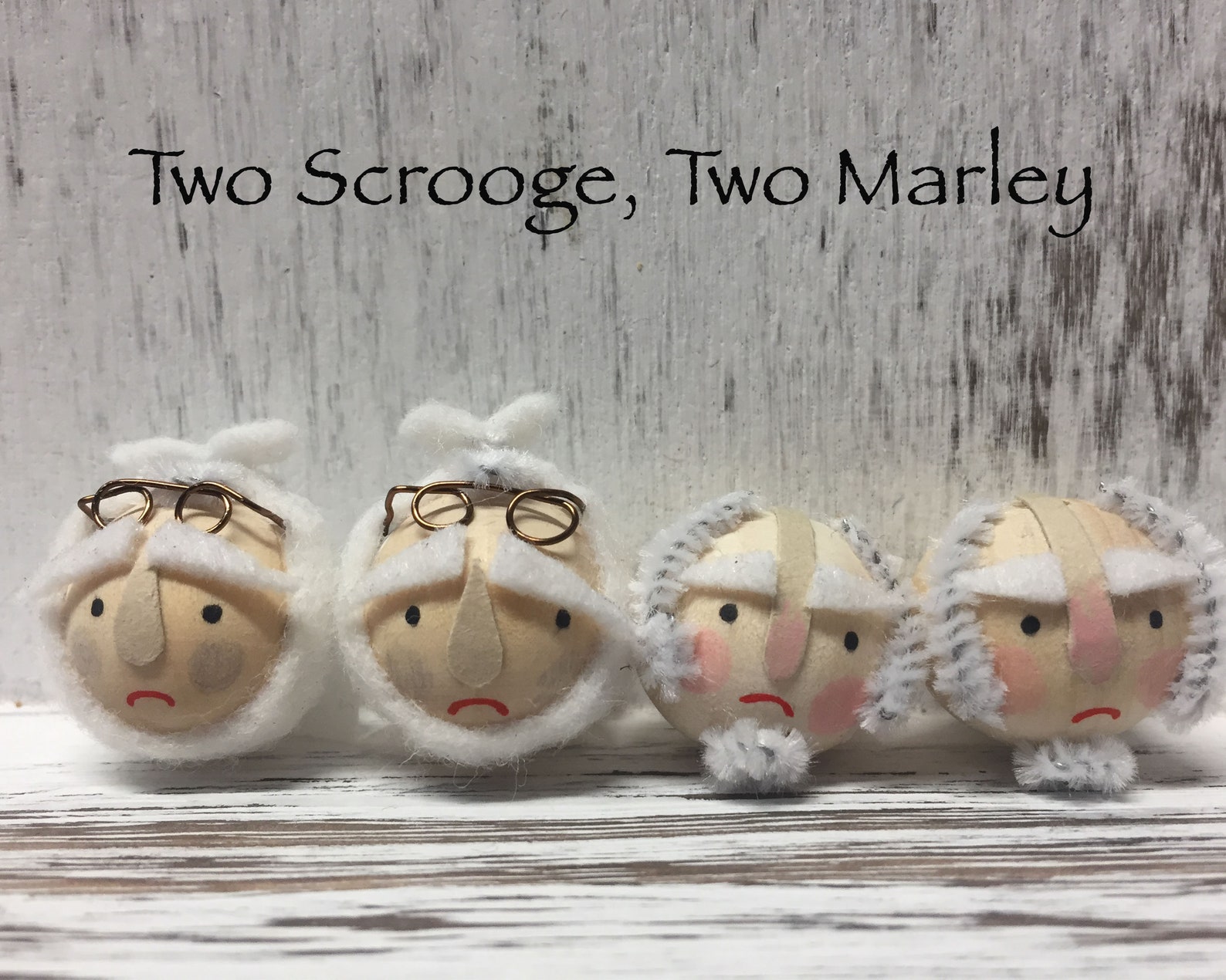 Scrooge and Marley Completed Heads Mmmcrafts Ebenezer Christmas ...