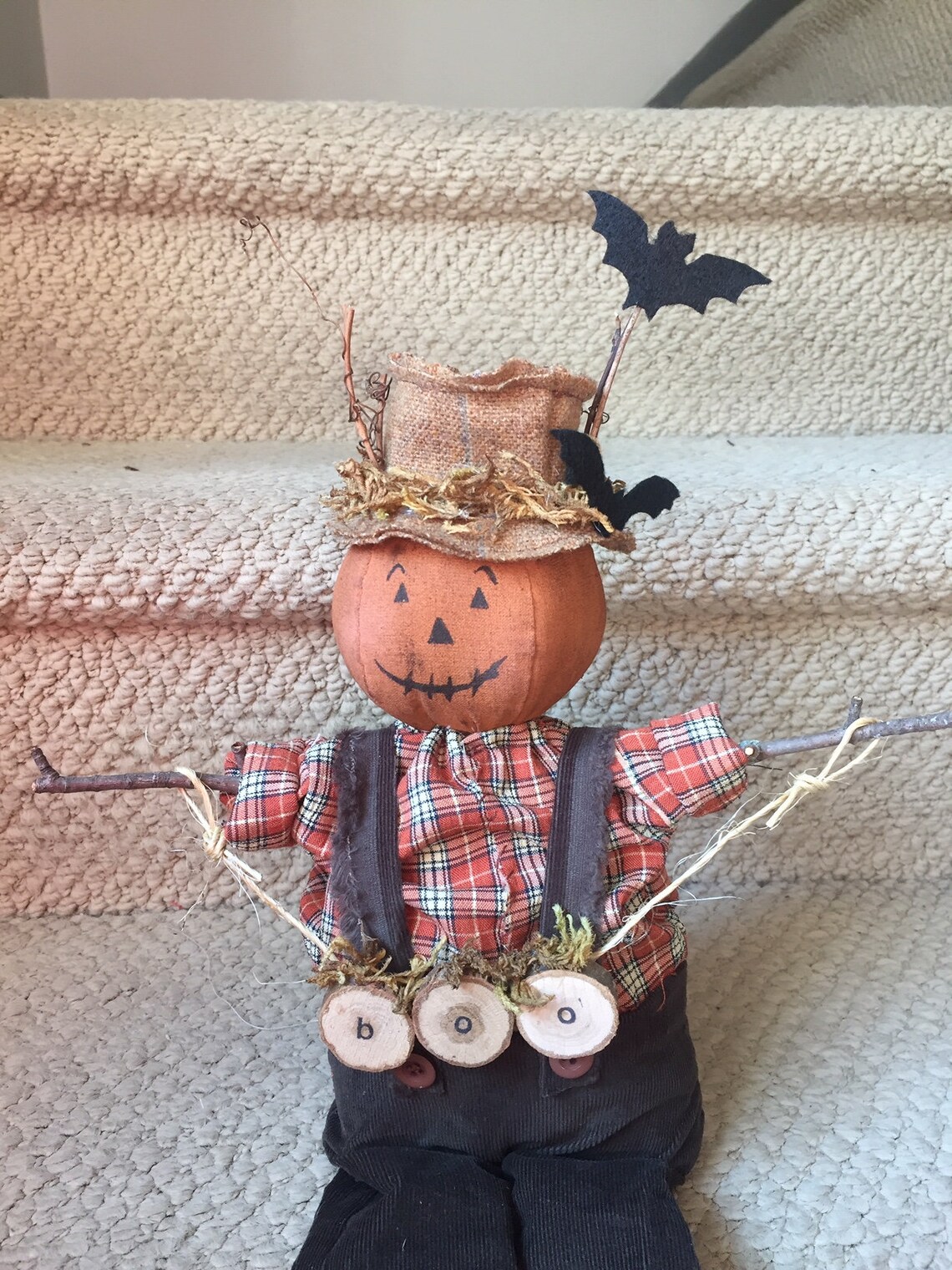 Halloween Decor Sewing Pattern BASTIAN BOO / Pumpkin Scarecrow | Etsy