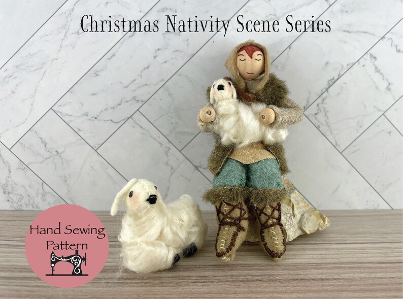 Christmas DIY Nativity Scene Felt Pattern Shepherd and Sheep / - Etsy ...