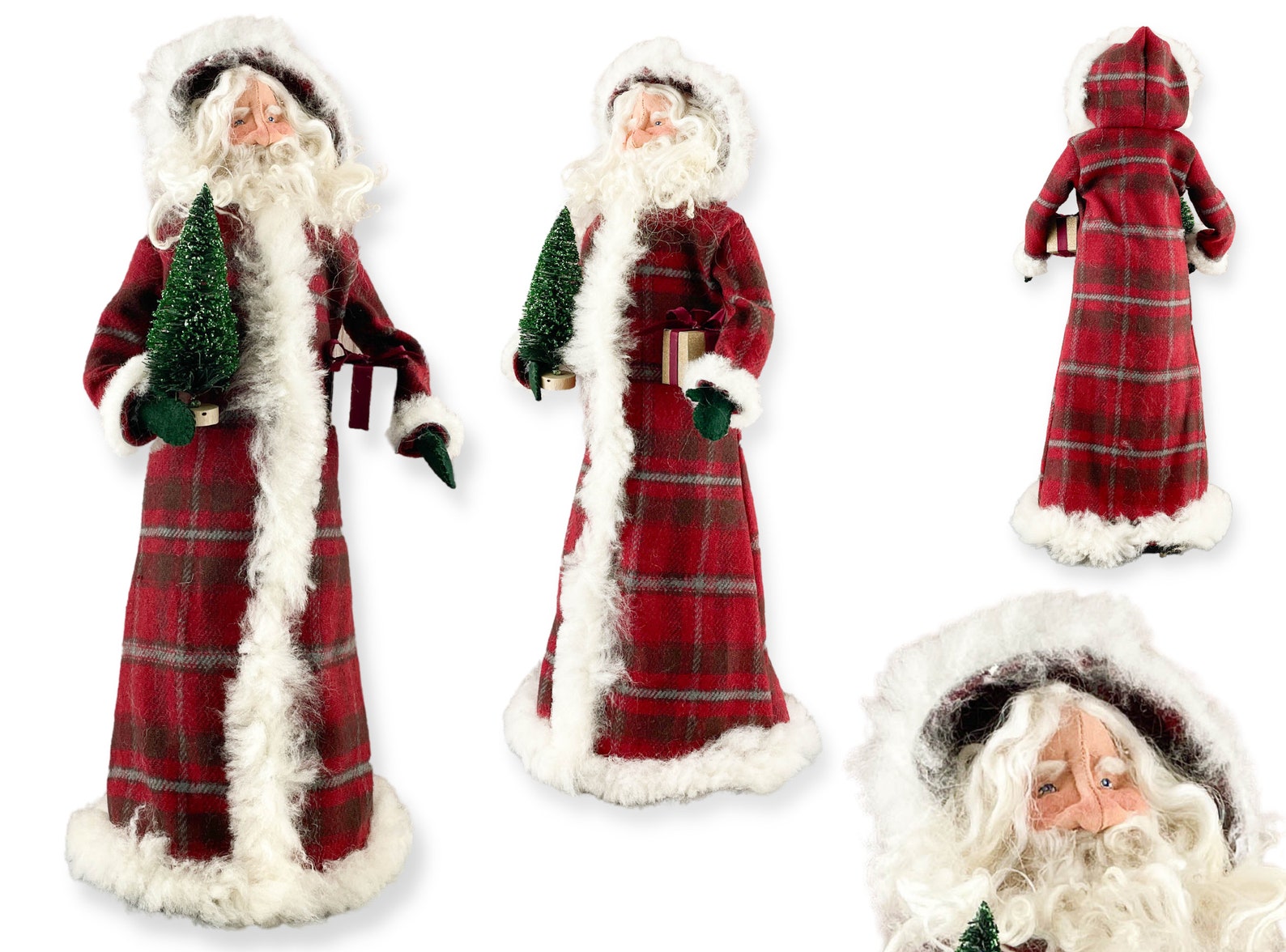 Handmade Santa Doll / One of a Kind Father Christmas Decor / - Etsy