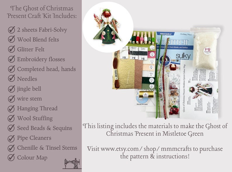 Ghost of Christmas Present Craft Kit / Ebenezer Ornament - Etsy