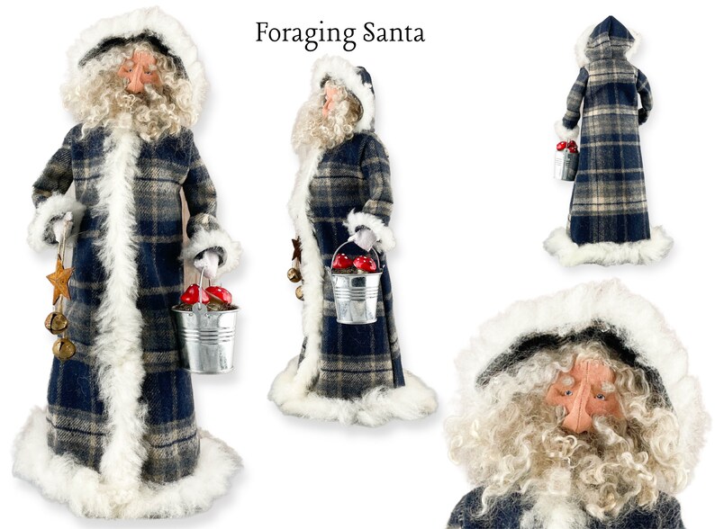 Handmade Santa Doll / One of a Kind Father Christmas Decor / - Etsy