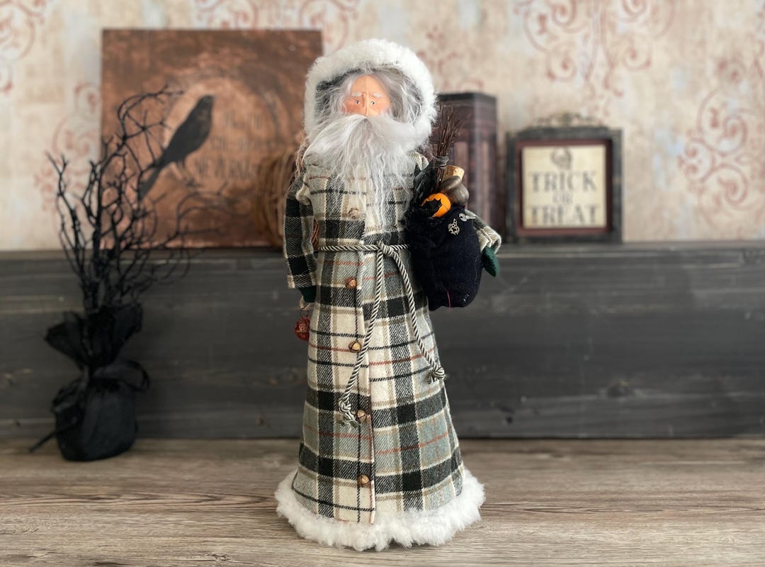 One of a Kind Handmade Autumn Inspired Santa Figure Seasonal Decor - Etsy