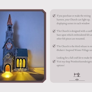 A Dickens' Village: the Church PDF Pattern / Felt Christmas Village ...