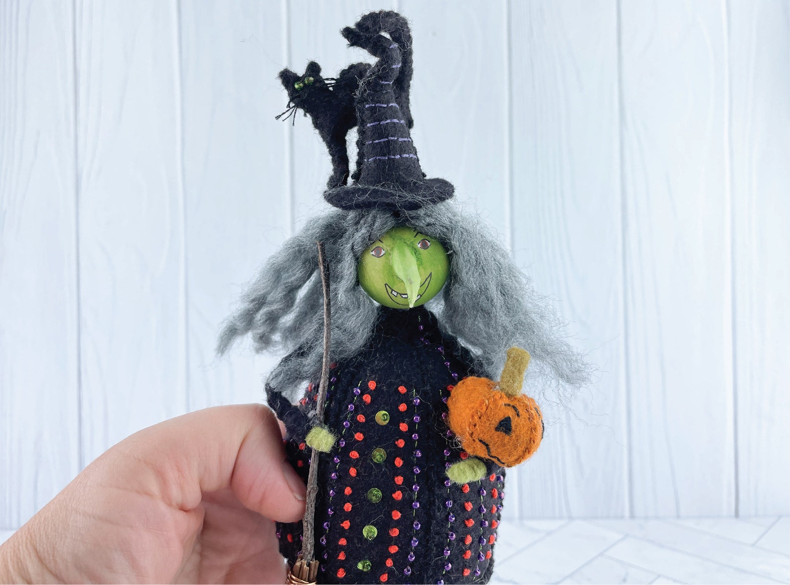Halloween Home Decor Witch Tabitha Hand Sewing Pattern / - Etsy