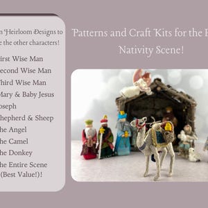 Christmas Nativity Scene Felt Pattern Camel / Digital Epattern Nativity ...