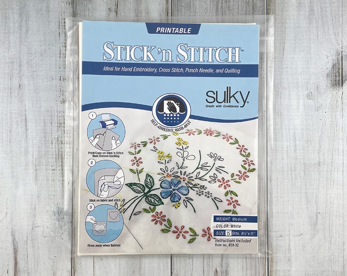 Fabri Solvy // Stick N Stitch // Sulky // Embroidery Crafts, Printable ...