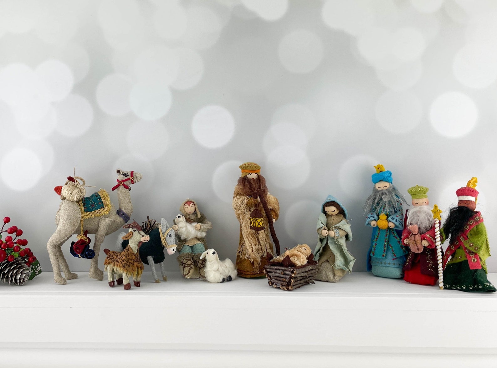 Christmas Nativity Scene Craft Kit / Felt Handmade Nativity Set for ...