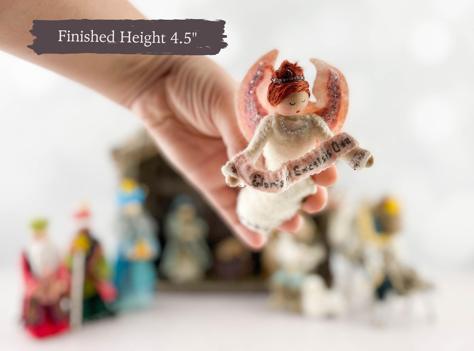 Nativity Scene Series PDF Pattern the Angel Felt Hand Sewing Tutorial ...