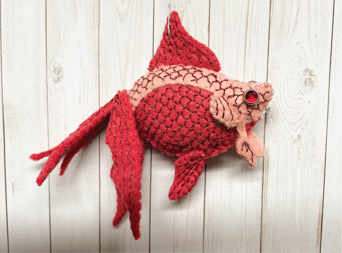 Goldfish Hand Embroidery Pattern for Felt / Intermediate Level | Etsy
