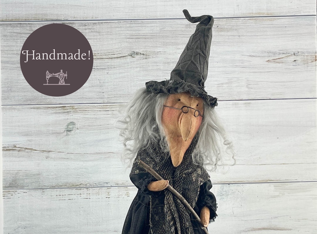 Handmade Halloween Harriet Witch Doll Fall Home Decor / Autumn Folk Art ...