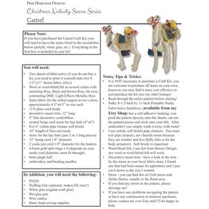 Christmas Nativity Scene Felt Pattern Camel / Digital Epattern Nativity ...