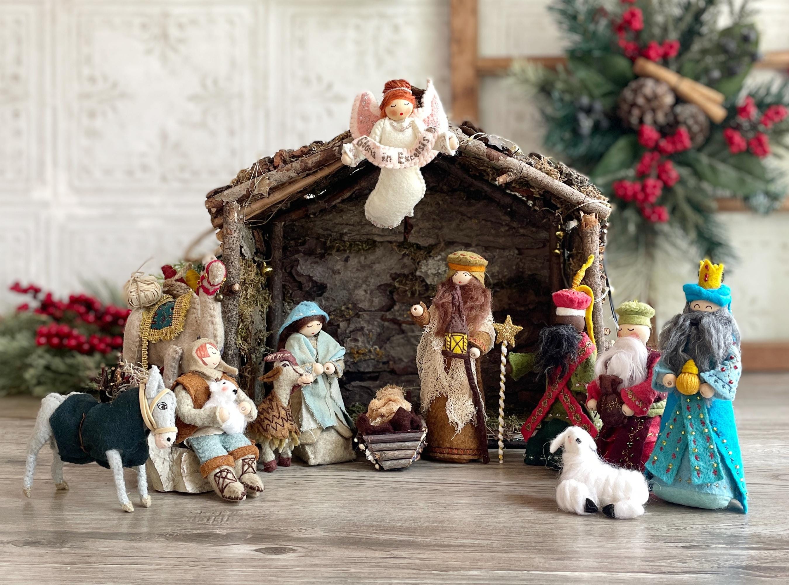 Nativity Scene Series PDF Pattern the Angel Felt Hand Sewing Tutorial ...