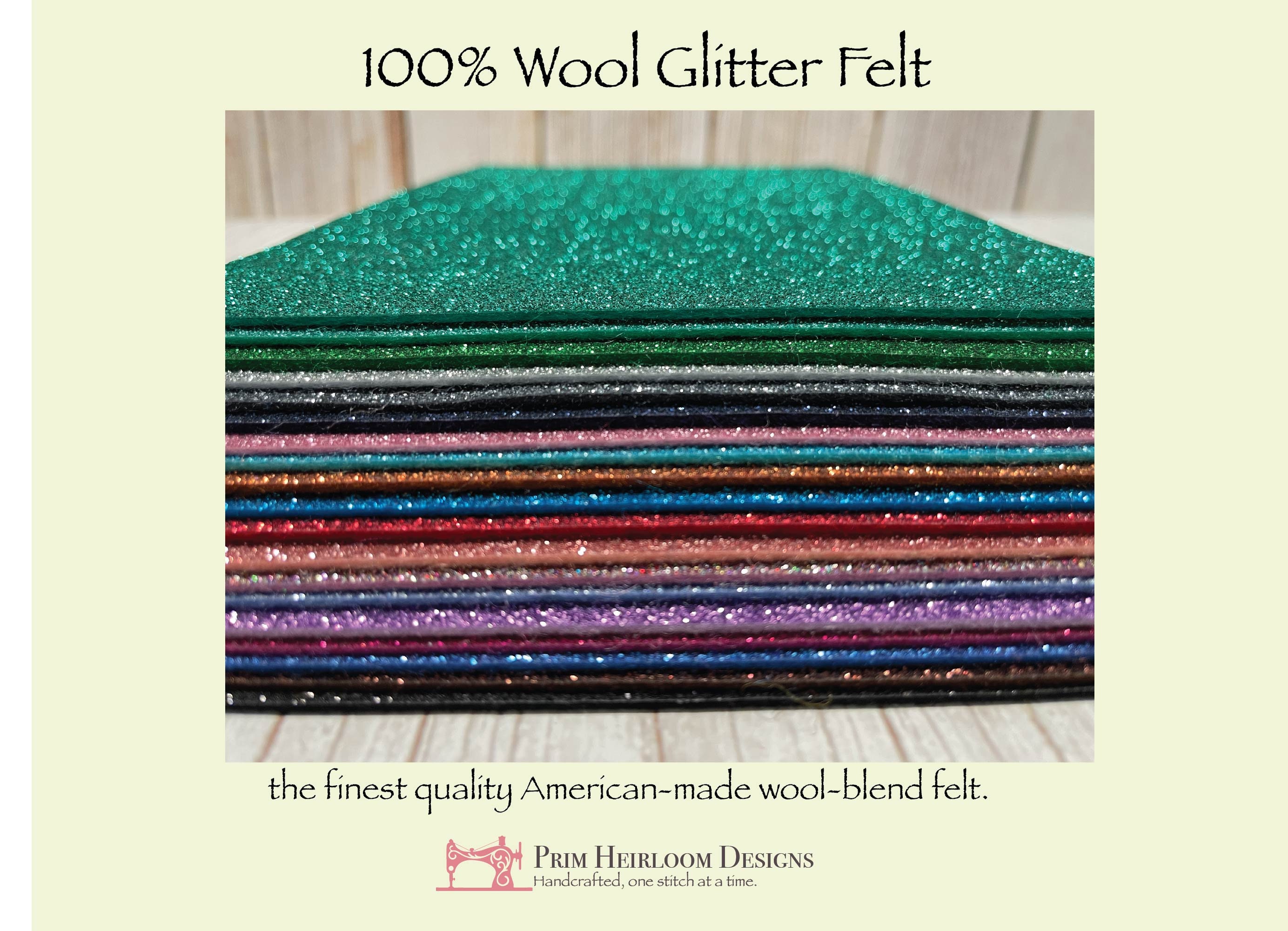 100% Wool Glitter Felt Sheets / Choose Your Own Colours Merino - Etsy