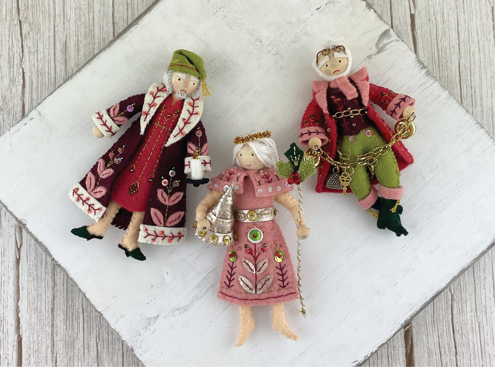 Scrooge and Marley Completed Heads Mmmcrafts Ebenezer Christmas ...