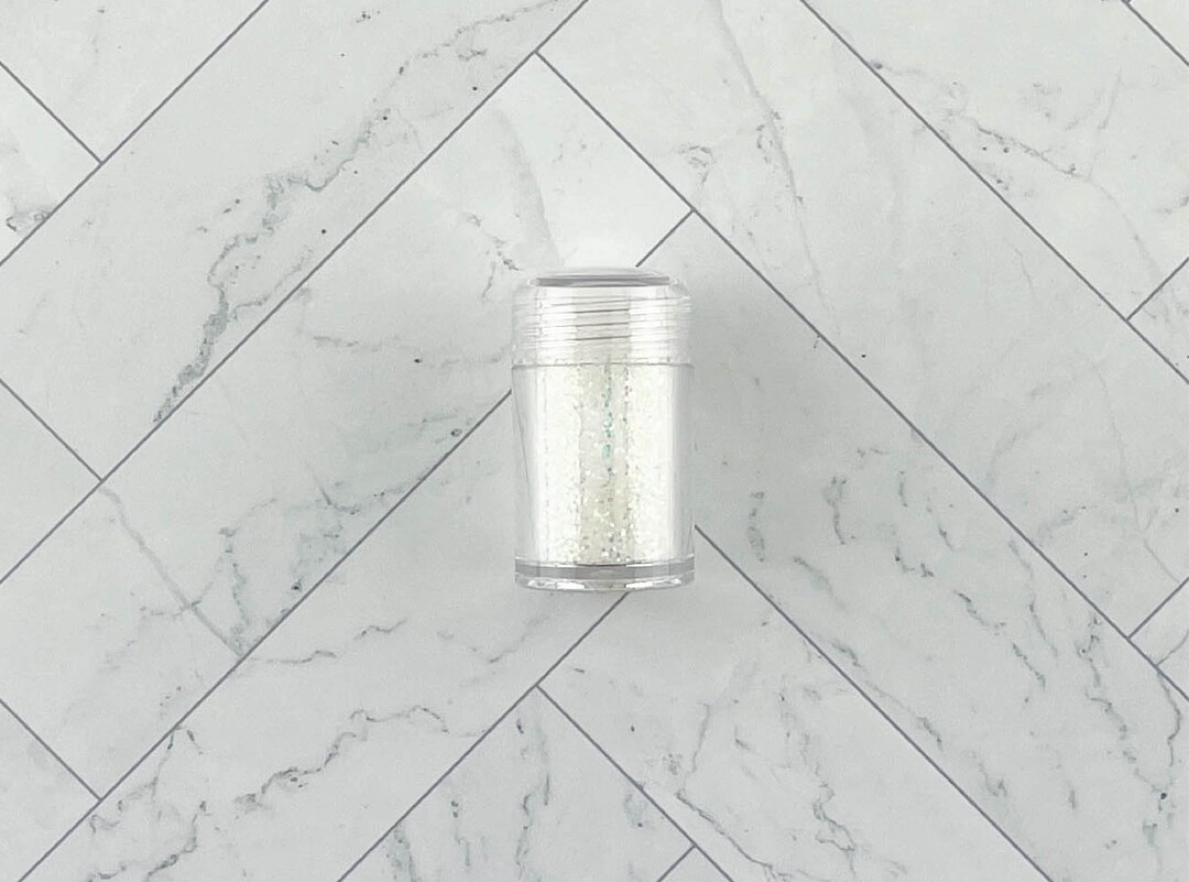 Iridescent White Glitter, Medium Grind / Mother of Pearl Craft Glitter ...
