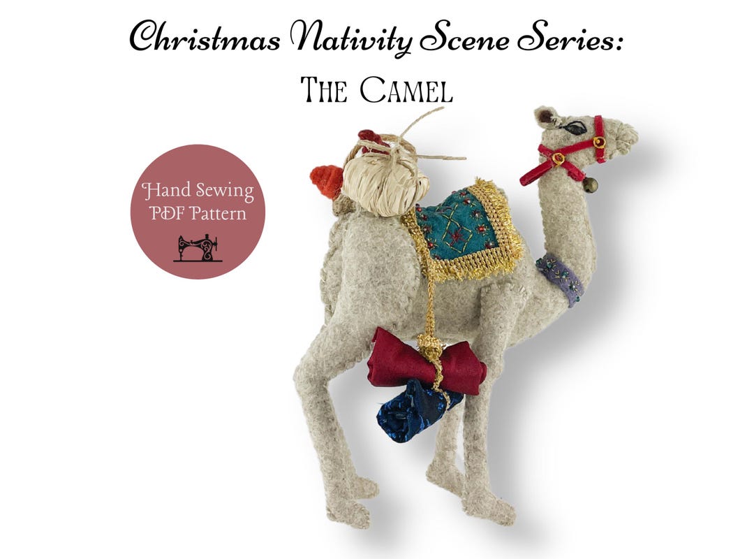 Christmas Nativity Scene Felt Pattern Camel / Digital Epattern Nativity ...
