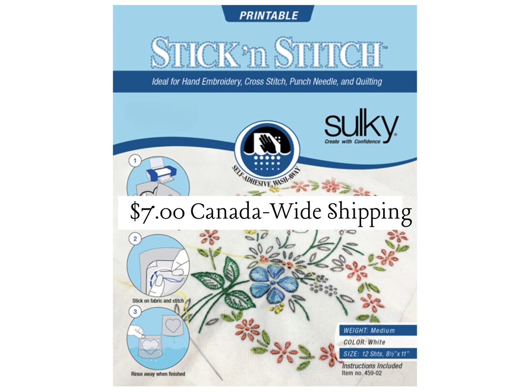 Sticky Fabri-Solvy / Sulky Solvy / Stick n Stitch / Sulky Fabri Solvy ...