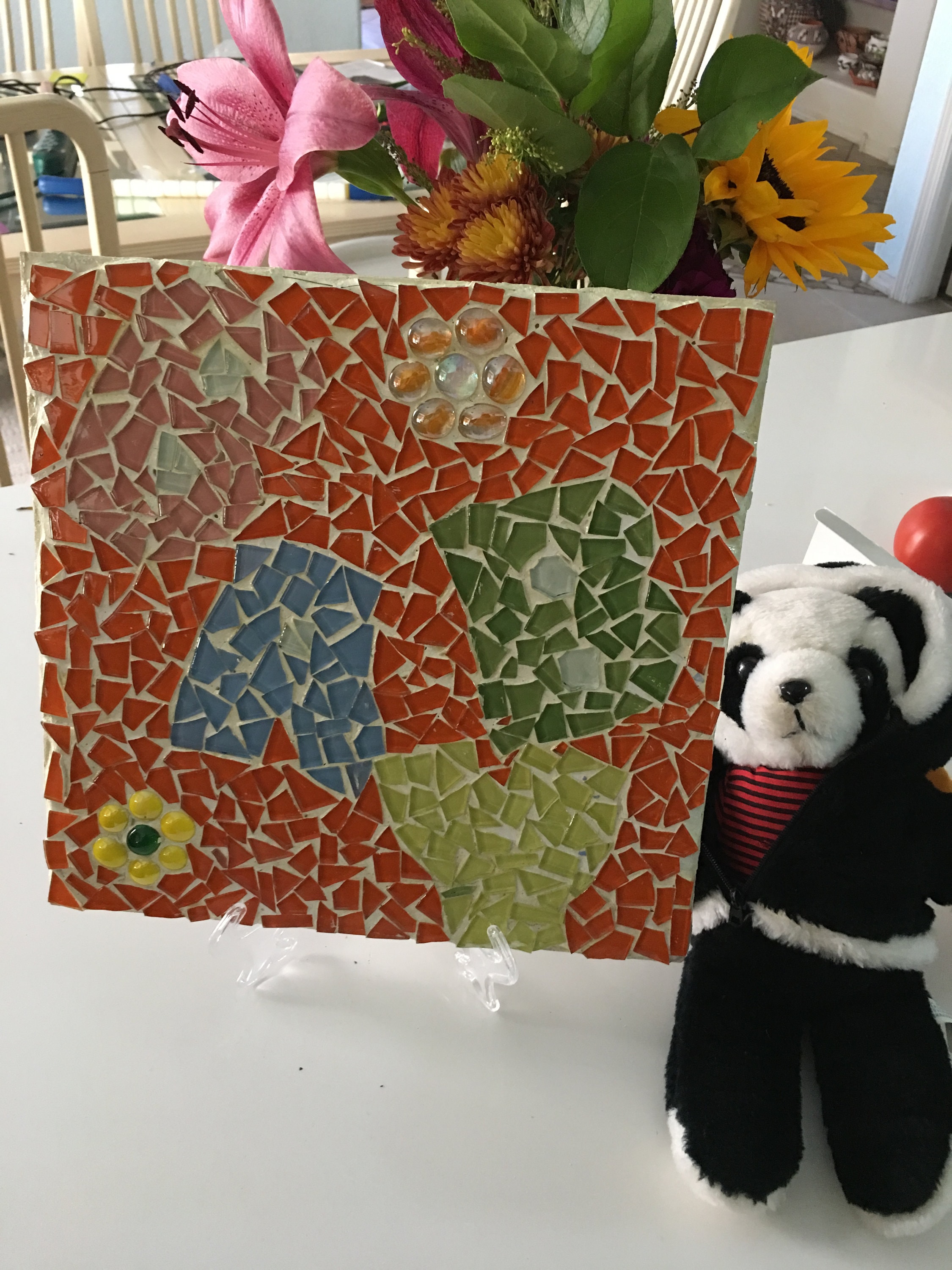BABY Glass Mosaic Art, for the Nursery, Christmas Gift, Home Decor, New ...