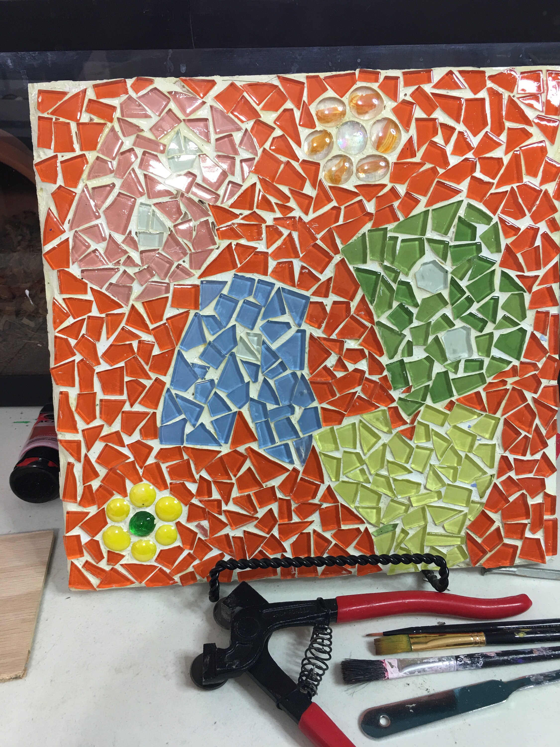 BABY Glass Mosaic Art, for the Nursery, Christmas Gift, Home Decor, New ...