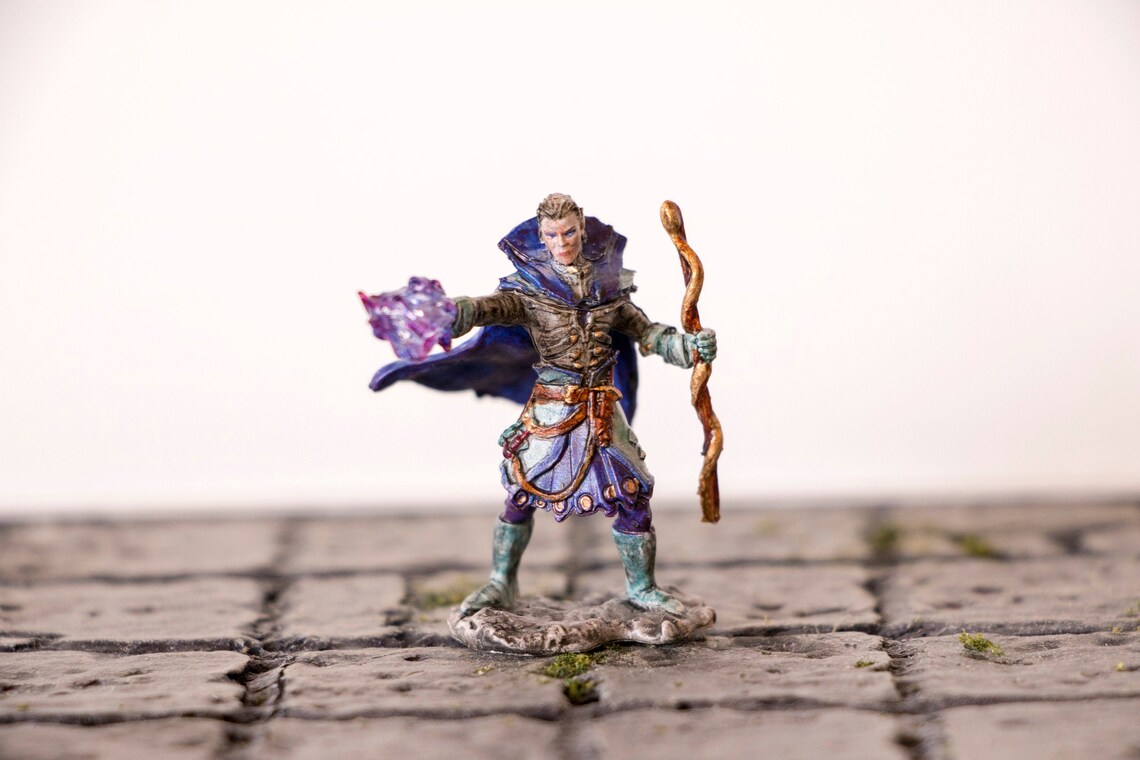 Male Elf Caster Painted Mini - Etsy