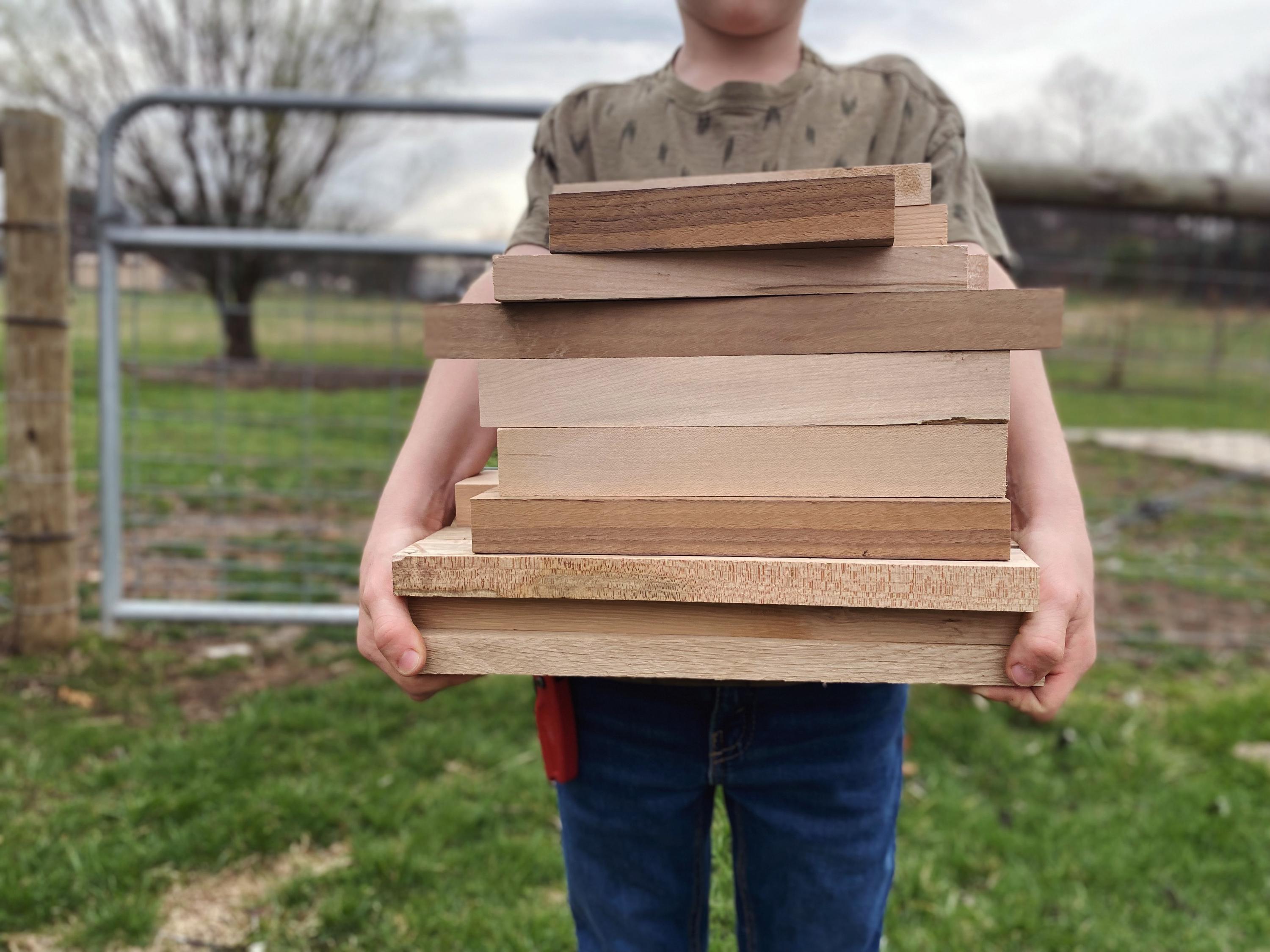 Large Box of Scrap Wood, Free Shipping, Assorted Hardwood Cutoffs, 30 ...