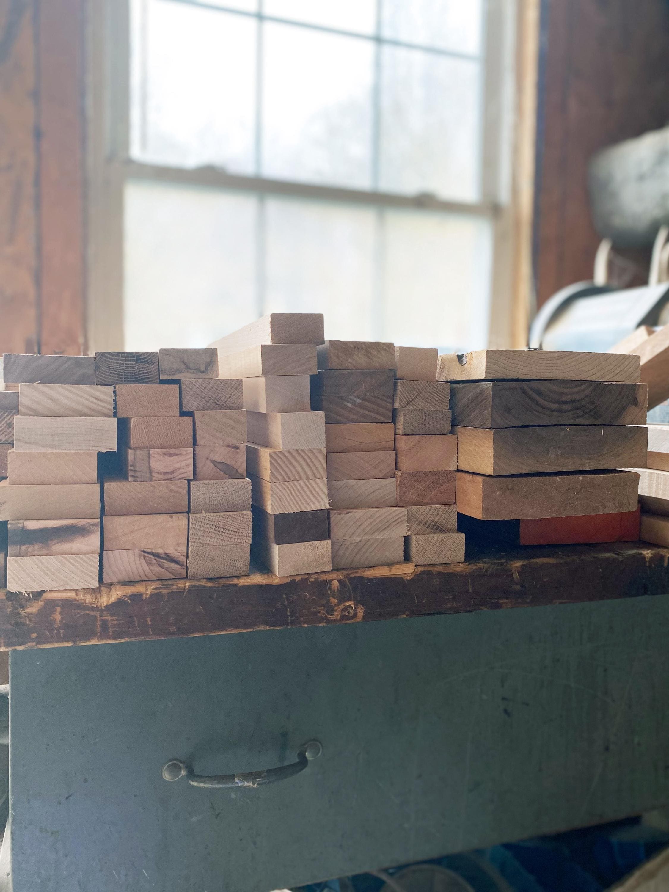 Assorted Hardwood Scrap Wood Box, Kiln-dried Craft Wood Pieces - Etsy