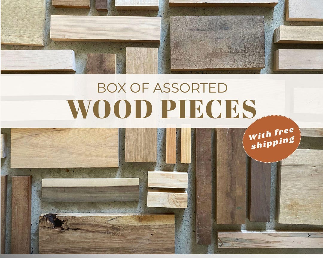 Large Box of Scrap Wood, Free Shipping, Assorted Hardwood Cutoffs, 30 ...