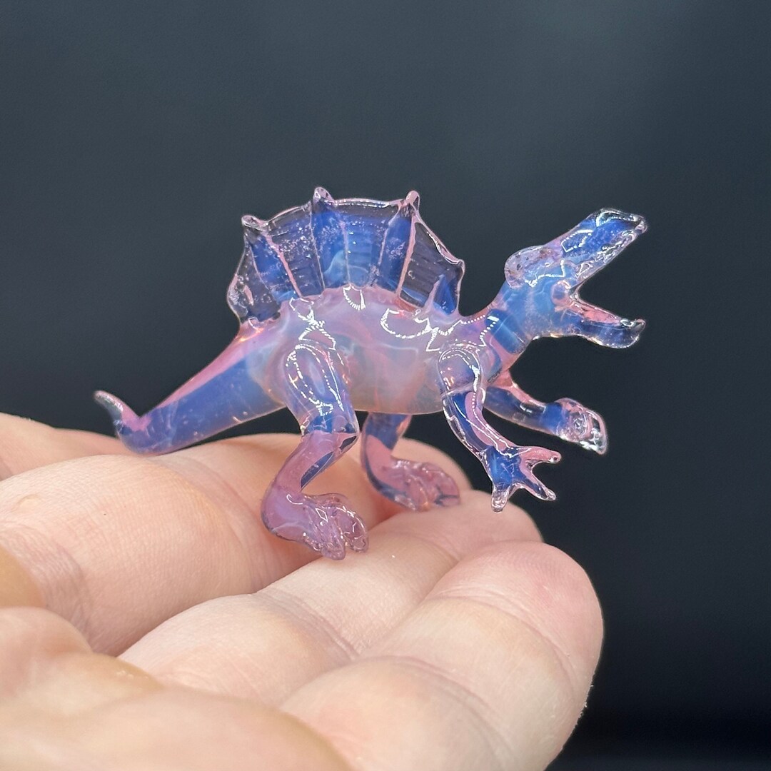 Glass Spinosaurus Dinosaur Figure Purple Aura Extra - Etsy